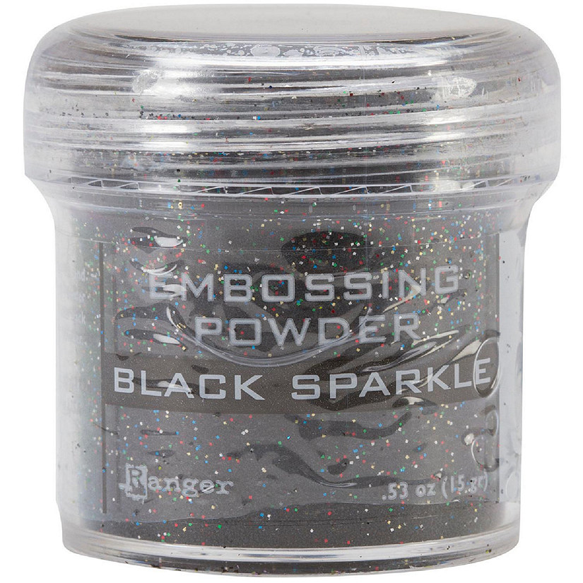 Ranger Embossing Powder-Black Sparkle