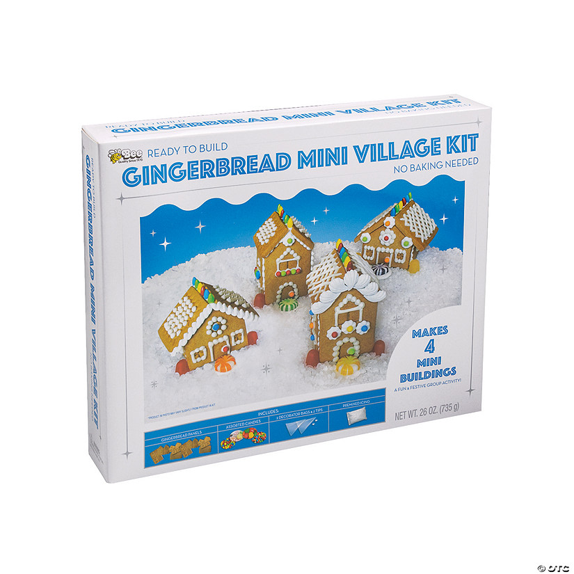 Ready to Build Gingerbread Mini Village Kit - Makes 4 - Discontinued