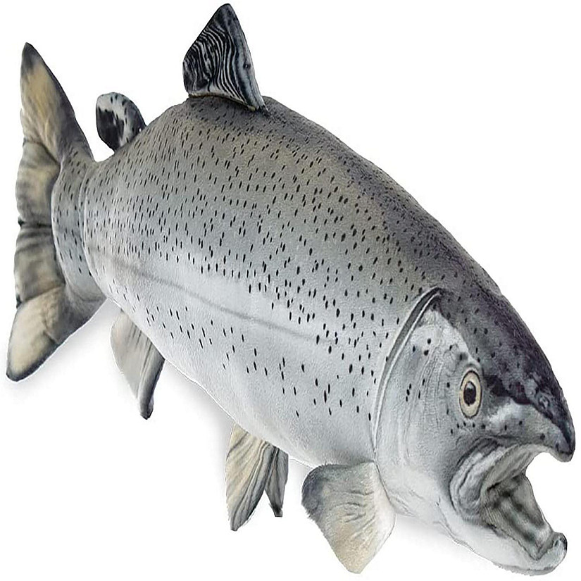 Real Planet Silver Trout Silver 21 Inch Realistic Soft Plush | Oriental ...