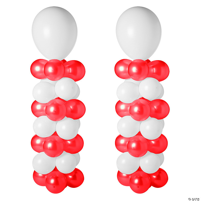 Red & White Balloon Column Kit - 131 Pc. | Oriental Trading