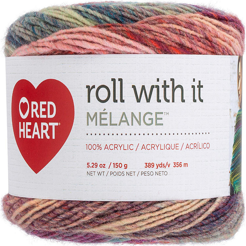 Red Heart Roll With It Melange Yarn-Hollywood