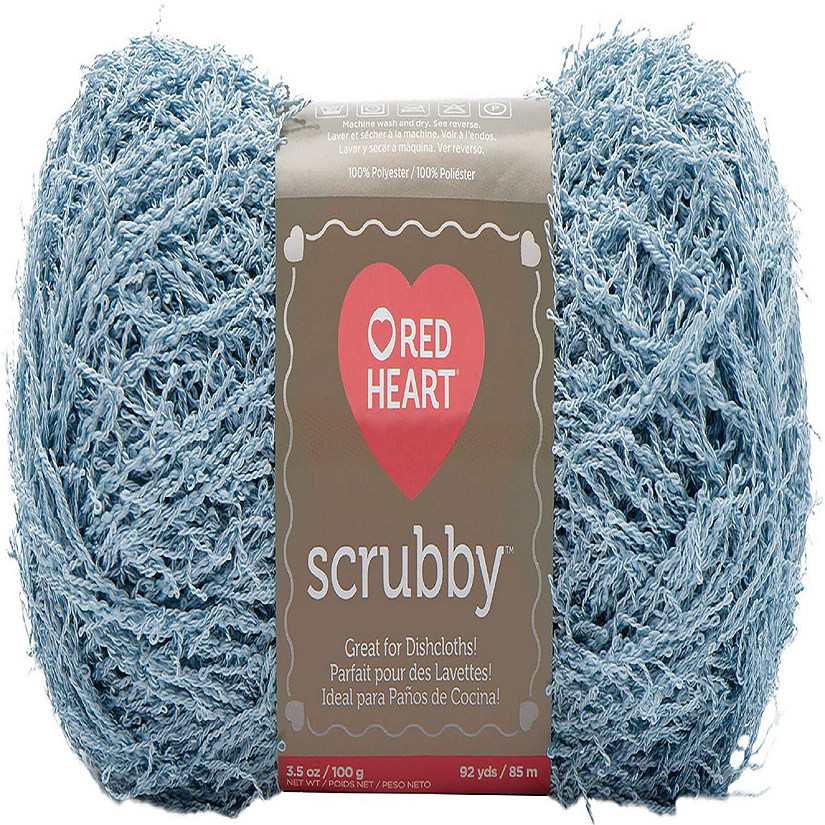 Red Heart Scrubby Yarn-Glacier