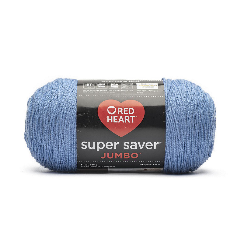 Red Heart Super Saver Jumbo Yarn-Light Periwinkle | Oriental Trading