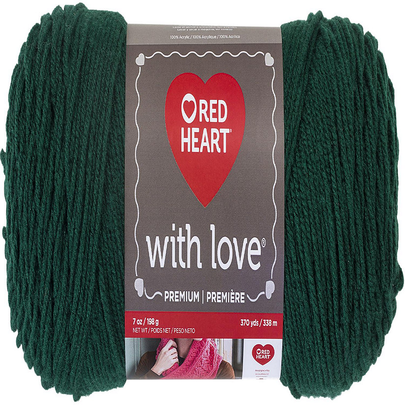 Red Heart With Love Yarn-Evergreen