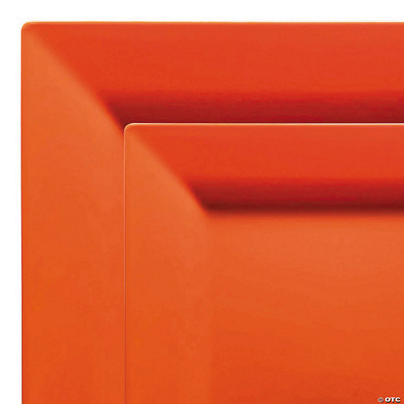 Red Square Plastic Plates Dinnerware Value Set - 20 Dinner Plates + 20 ...