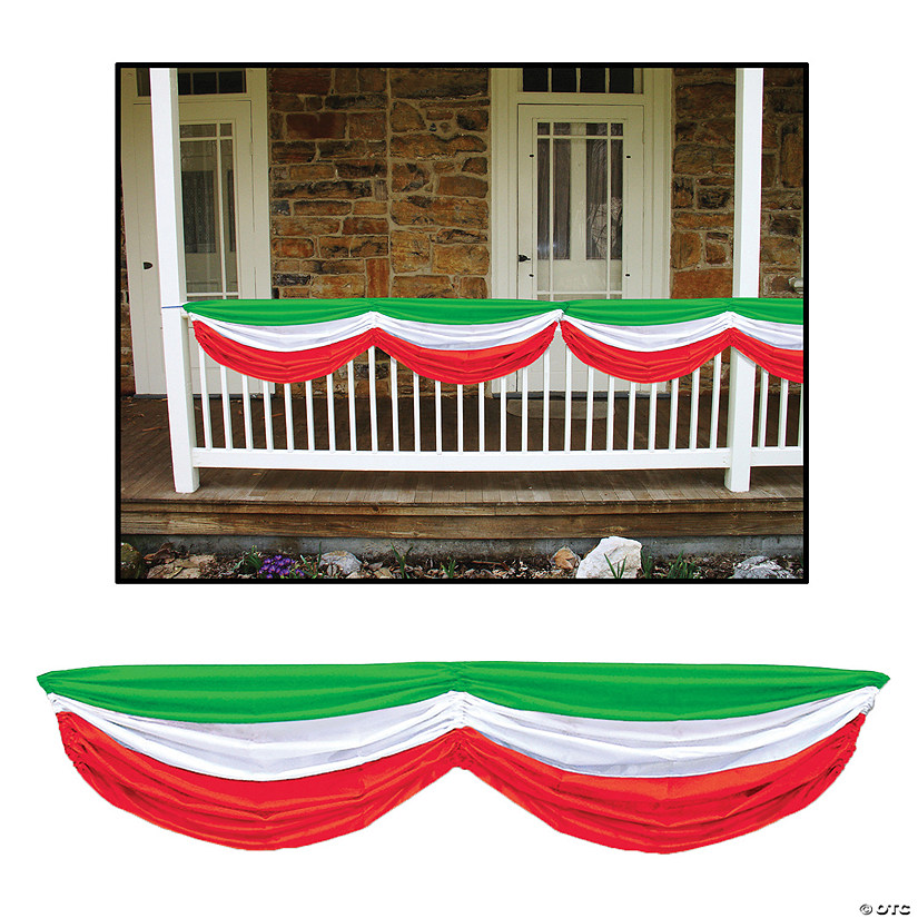 Red White Green Fabric Bunting | Oriental Trading