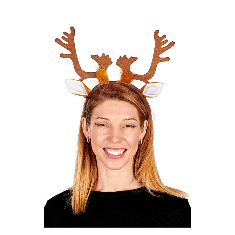Reindeer Antlers Costume Headband One Size | Oriental Trading