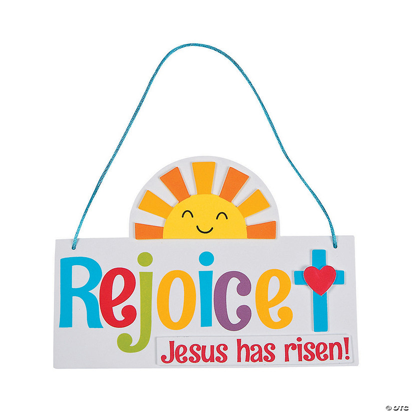 Rejoice! Jesus Has Risen Sign Craft Kit- Makes 12