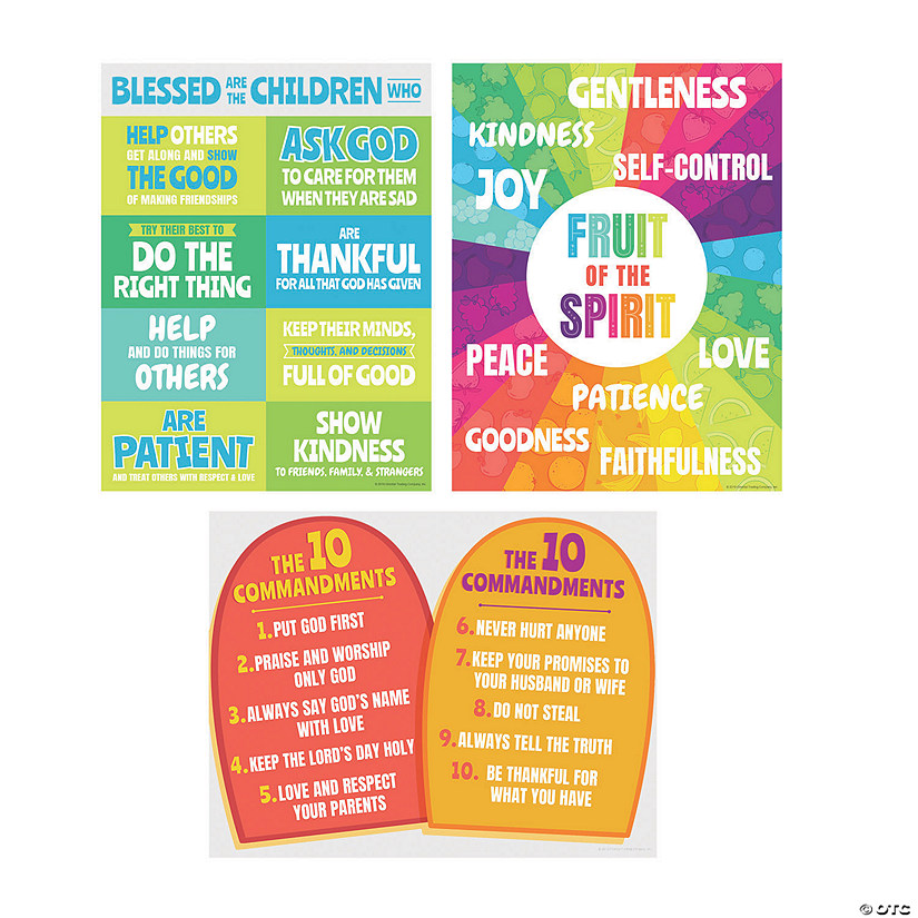 Religious Elementary Poster Set - 3 Pc. - Discontinued
