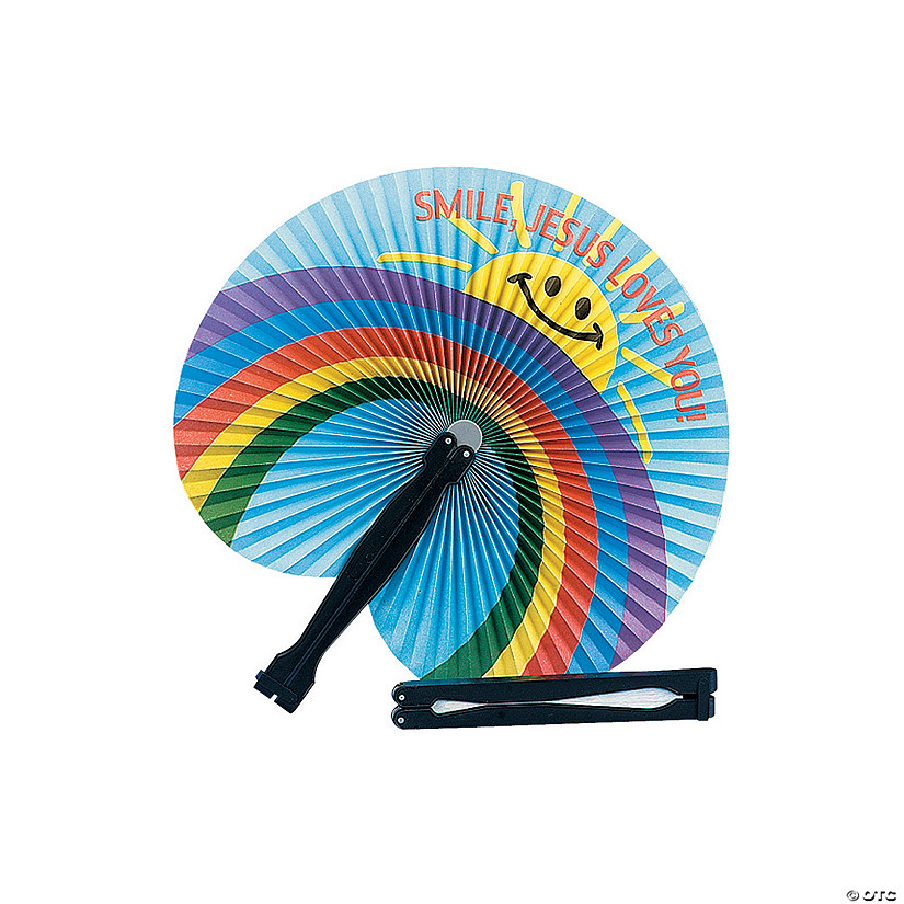 Religious Folding Hand Fans - Discontinued