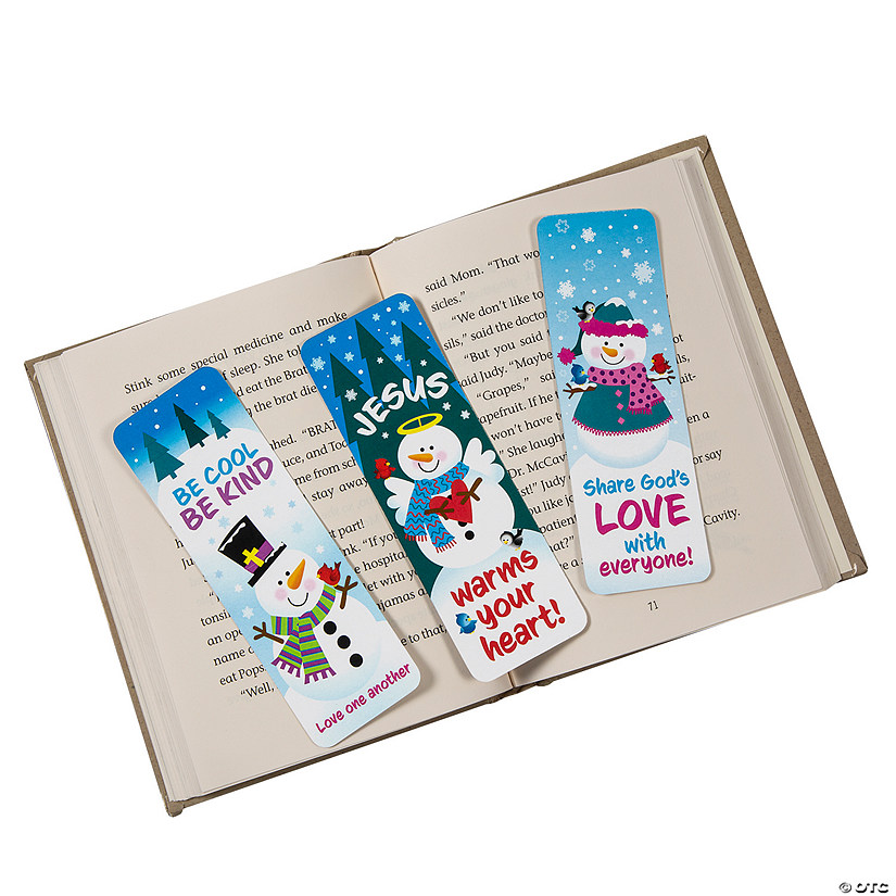 Religious Snowman Bookmarks - 24 Pc.