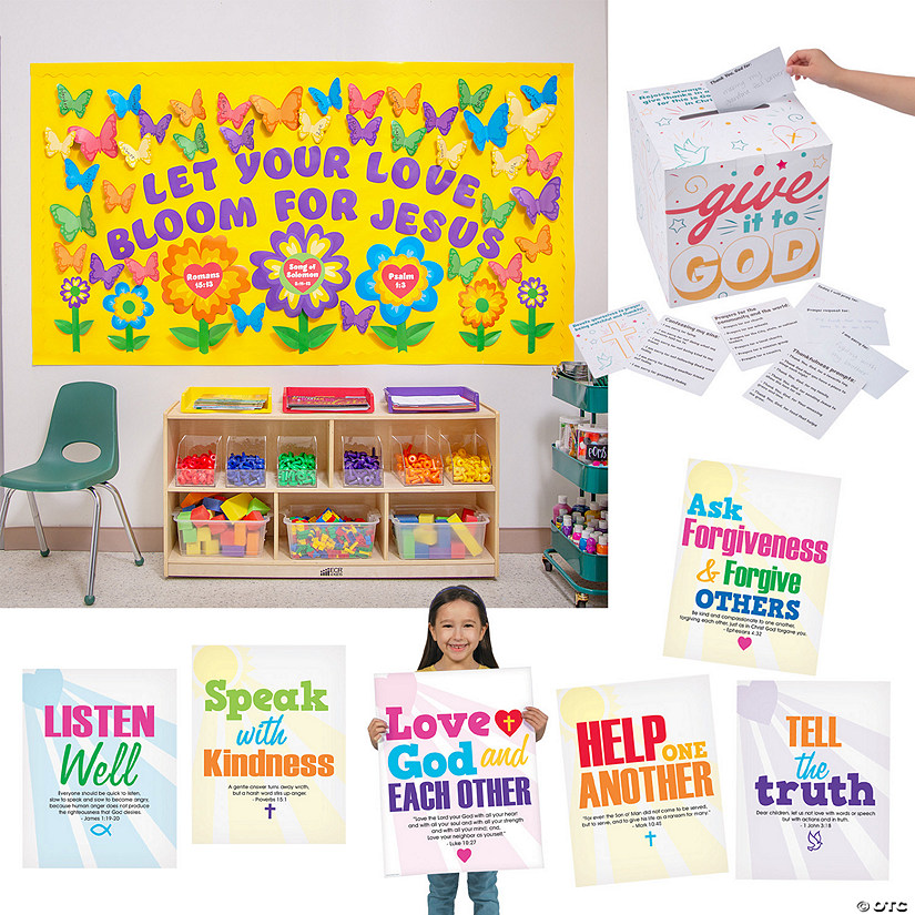 Religious Spring Classroom Decorating Kit - 176 Pc. - Discontinued