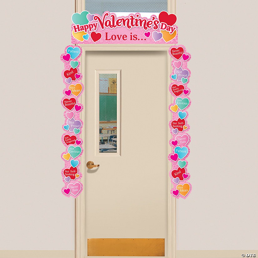 Religious Valentine's Day Door Border