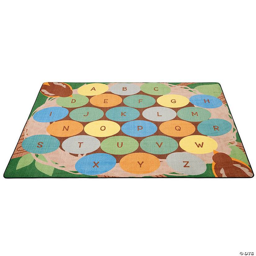 Robins Eggs Alphabet Seating Rug - 9ft x 12ft Rectangle