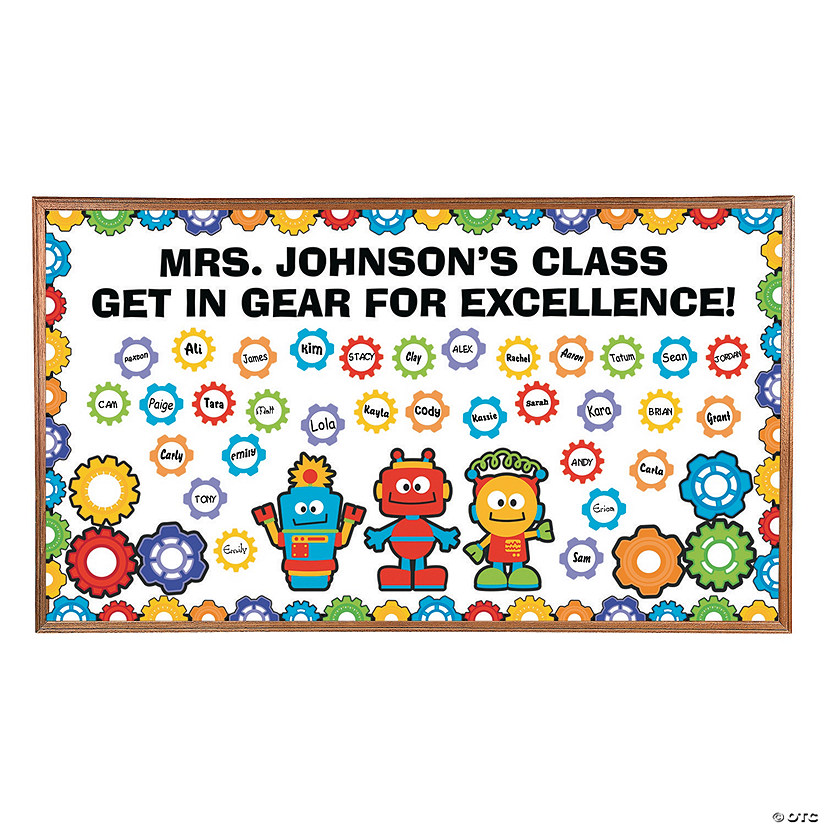 Robots & Gears Bulletin Board Set - 200 Pc.