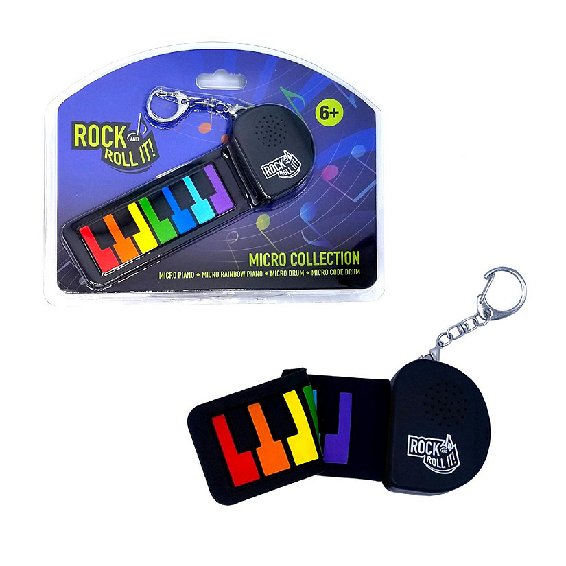 Rock And Roll It Micro Rainbow Piano Keychain | Oriental Trading