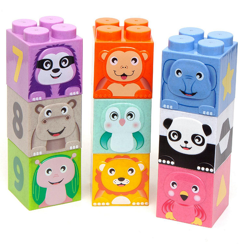 Roo Crew: Cute Animal Construction Blocks - 9 Pieces | Oriental Trading