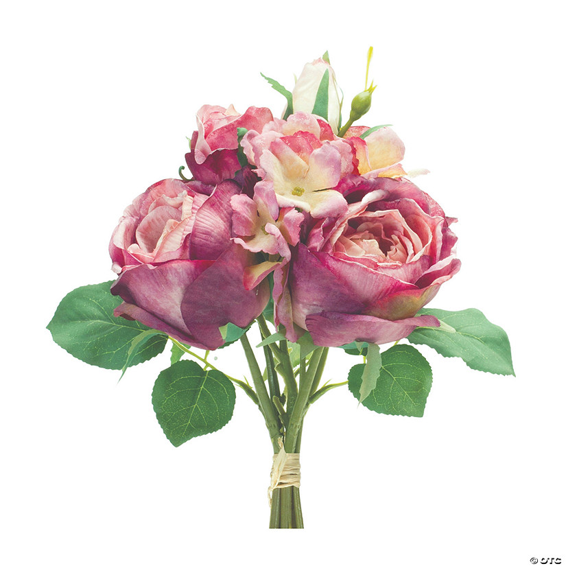 Rose Bundle (Set Of 6) 12.5"H Polyester | Oriental Trading