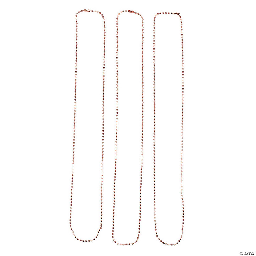 Rose Gold Bead Chain Necklaces - Discontinued