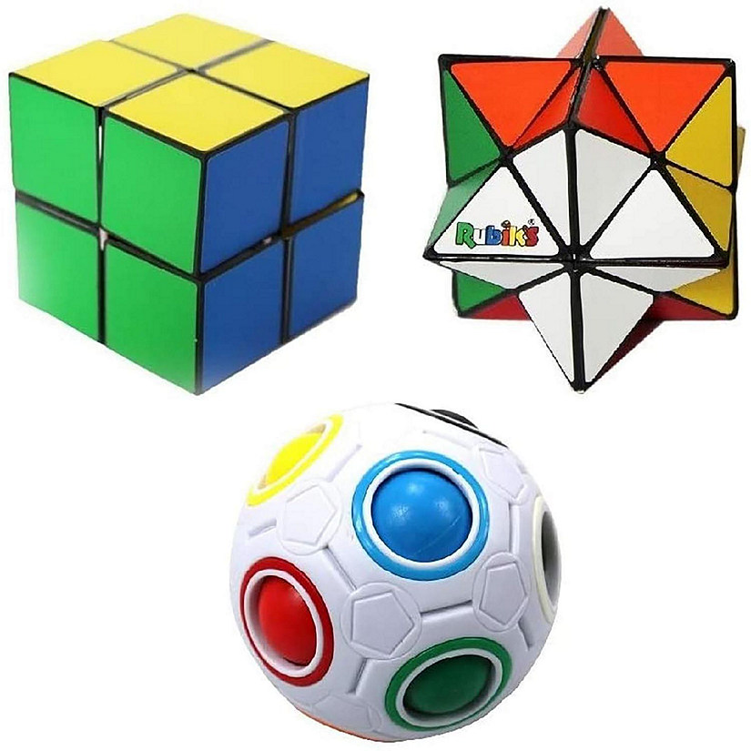 Rubiks 3 Piece Gift Set Rainbow Ball 2x Magic Stars | Oriental Trading