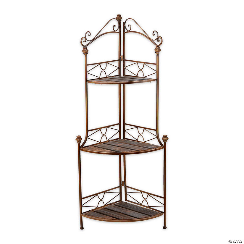 Rustic Corner Baker'S Rack 14X14X47"