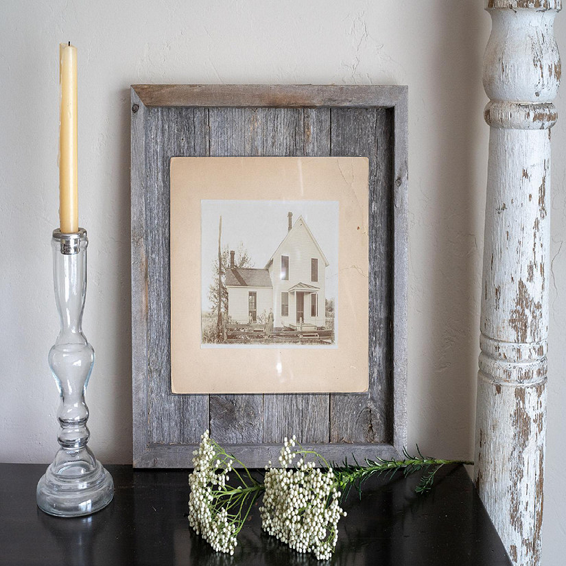 Rustic Farmhouse Reclaimed Solid Wood 5 x 7 Plank Picture Frame | Oriental Trading