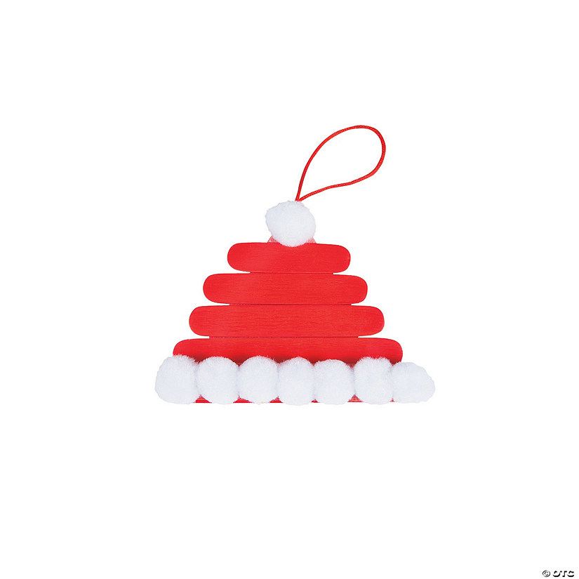 Santa Hat Craft Stick Ornament Craft Kit - Discontinued