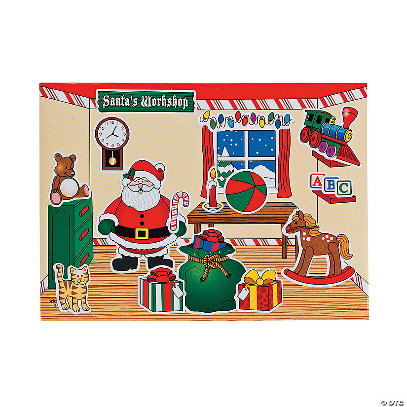 Santa’s Workshop Mini Sticker Scenes - 12 Pc.