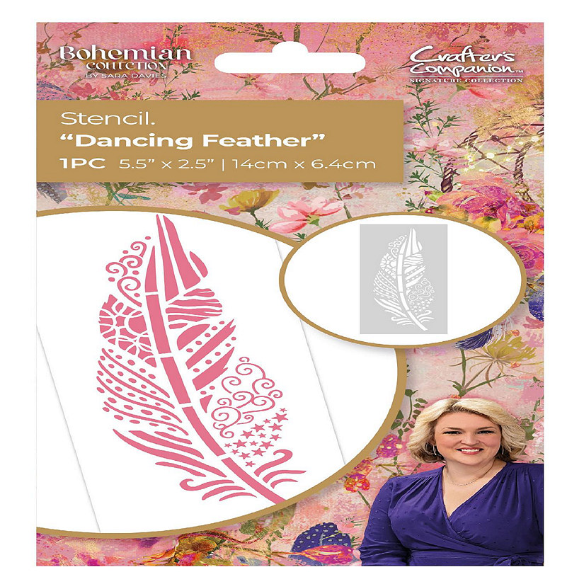 Sara Signature Bohemian Stencil-Dancing Feather