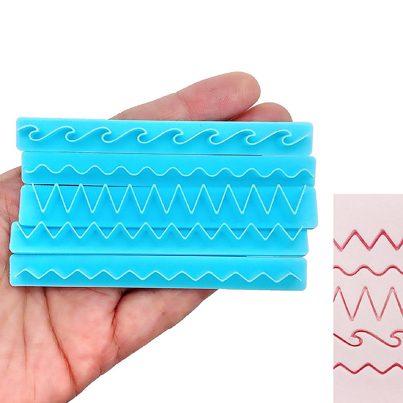 Scallop Zig Zag & Wave Clay Cutters for Decorative Edges, 5 pc | Oriental Trading