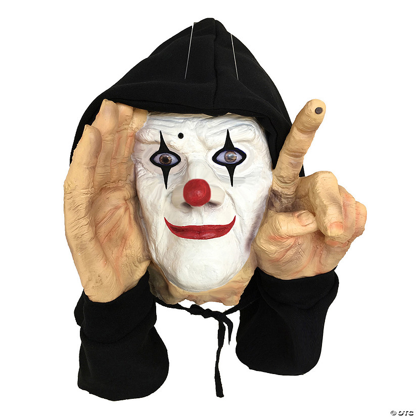 Scary Peeper Tapping Clown Halloween Decoration | Oriental Trading