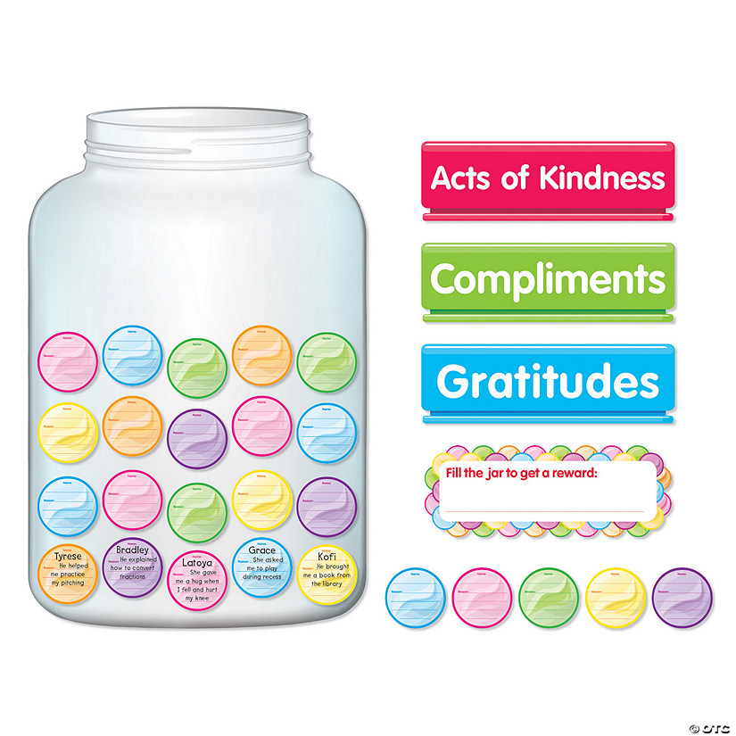 Scholastic Teaching Solutions Kindness & Gratitude Jar Bulletin Board ...