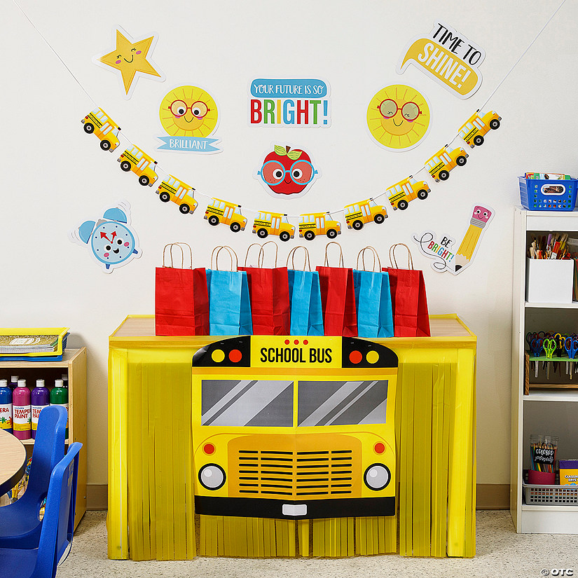 School Bus Multicolor Table Decorating Kit – 10 Pc.