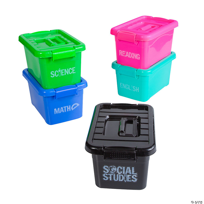 School Subject Label Stickers - 5 Pc. | Oriental Trading