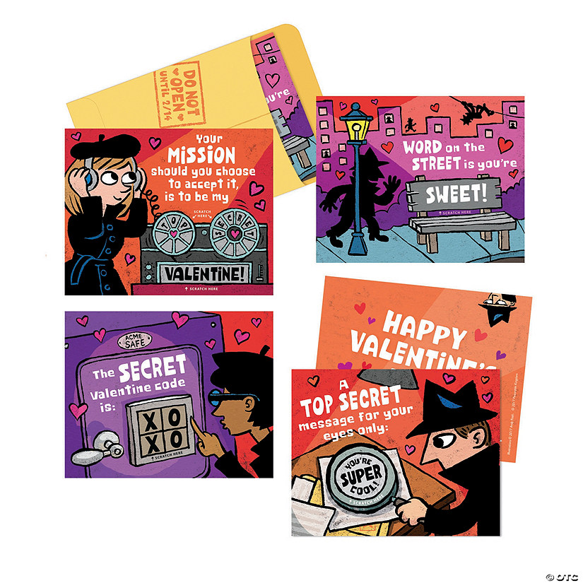 Scratch-Off Secret Agent Super Fun Valentine Pack