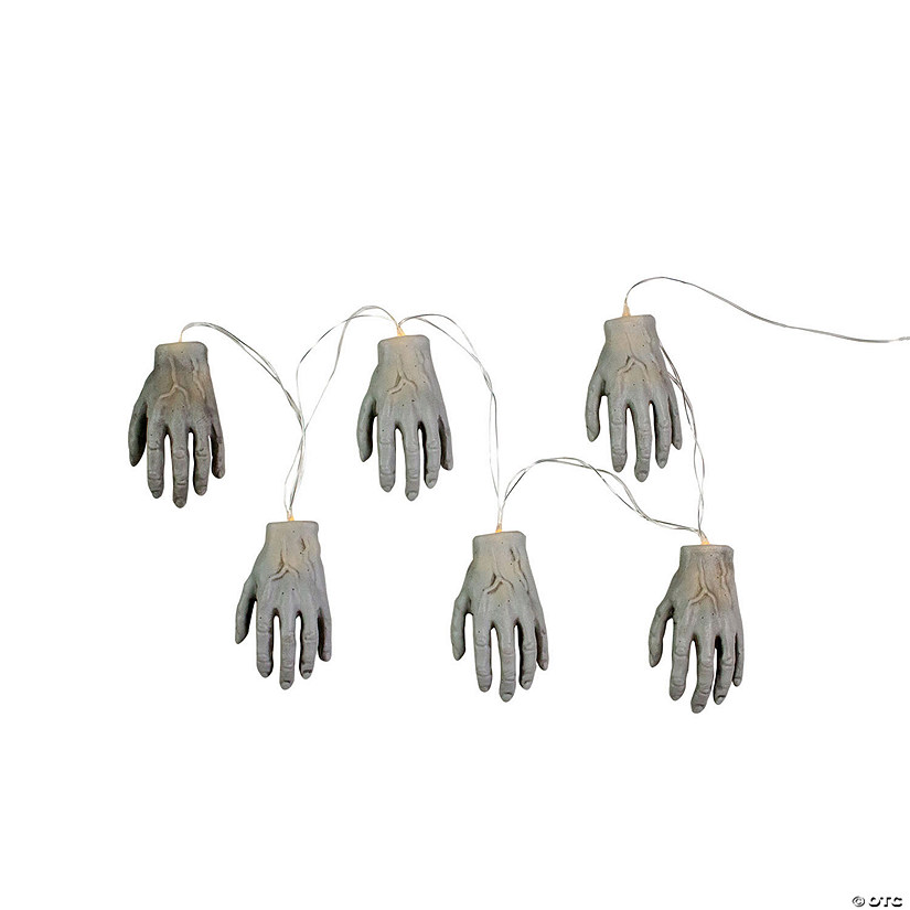 Set of 6 Skeleton Hands Halloween Light Set | Oriental Trading