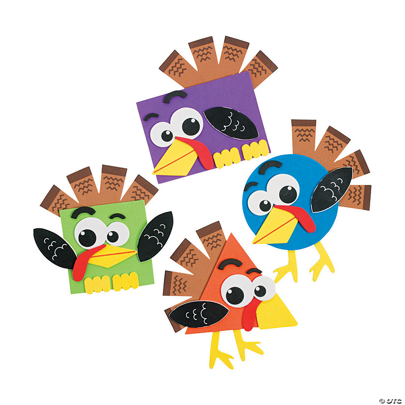 Shape Turkey Craft Kit - Makes 12 - Less Than Perfect - Discontinued