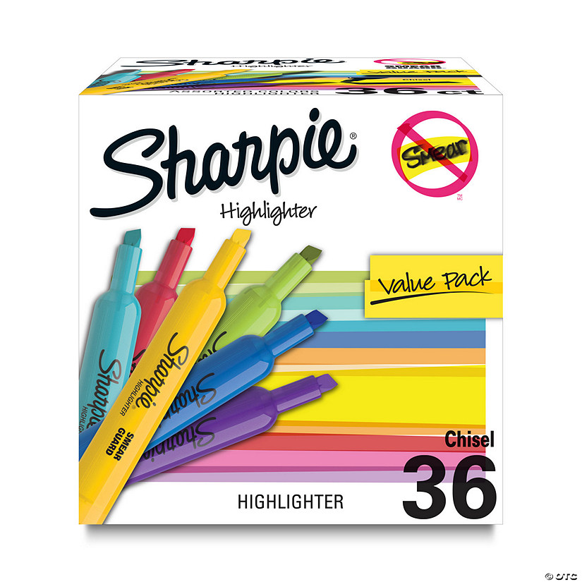 Sharpie Tank Highlighters, Assorted, Pack of 36 | Oriental Trading