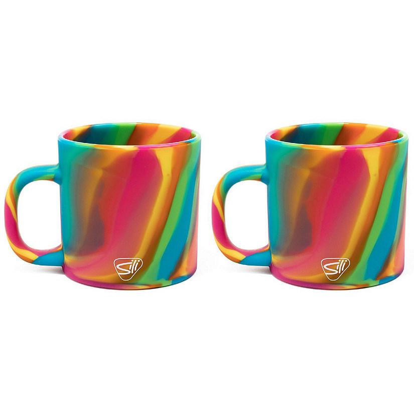 Silipint: 2 Pack 16oz Silicone Coffee Mug, Hippie Hops