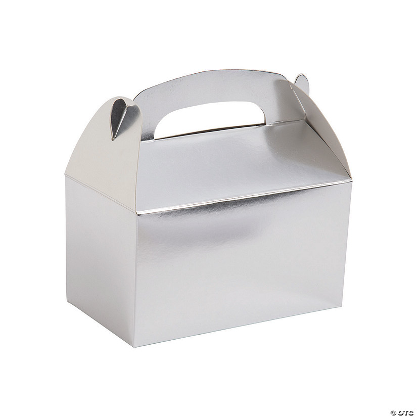 Silver Foil Favor Boxes - 12 Pc. - Discontinued