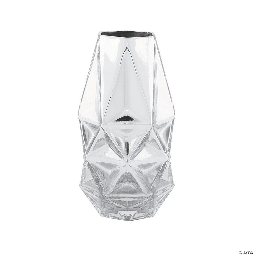 Silver Geometric Vase | Oriental Trading
