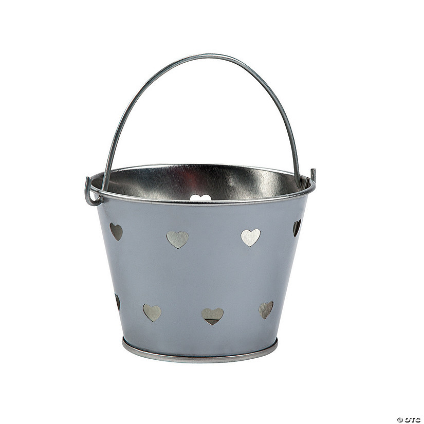 Silver Heart Metal Pails - Discontinued