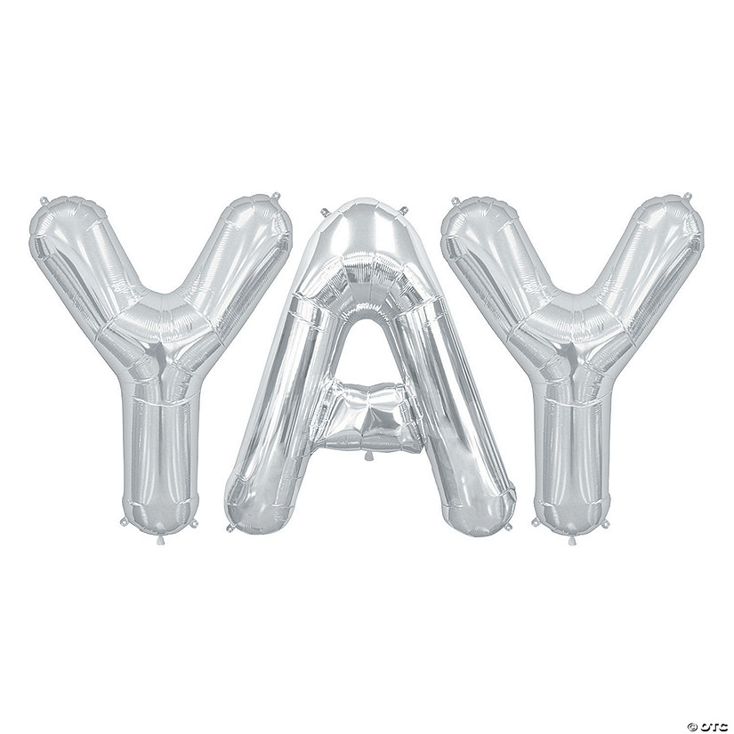Silver YAY Balloon Kit - 3 Pc. | Oriental Trading