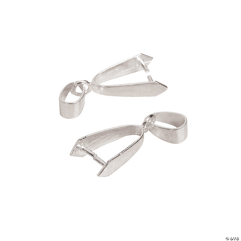 Silvertone Metal Pinch Bails - Discontinued