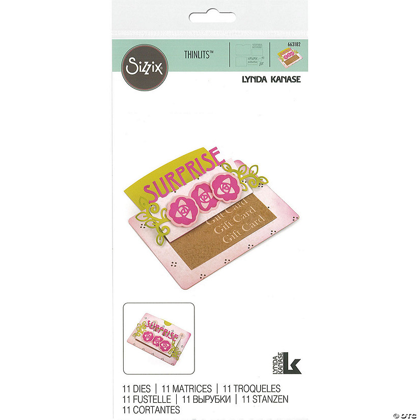 Sizzix Die Lynda Kanase Thinlits Gift Card Slider