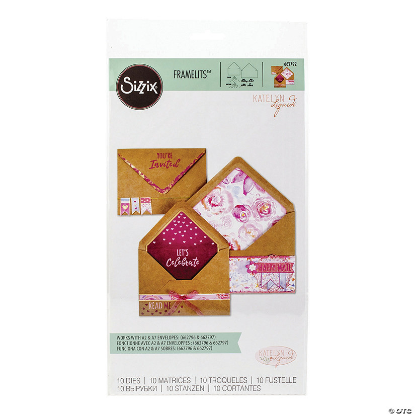 Sizzix Framelits Dies By Katelyn Lizardi - Envelope Liners, A2 & A7