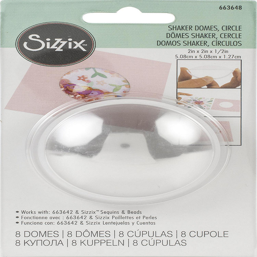 Sizzix Making Essentials Shaker Domes-Circle 2", 8/Pkg | Oriental Trading