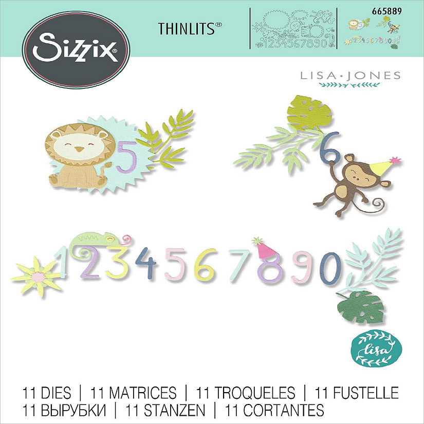 Sizzix Thinlits Dies By Lisa Jones 11/Pkg-Jungle Fun | Oriental Trading