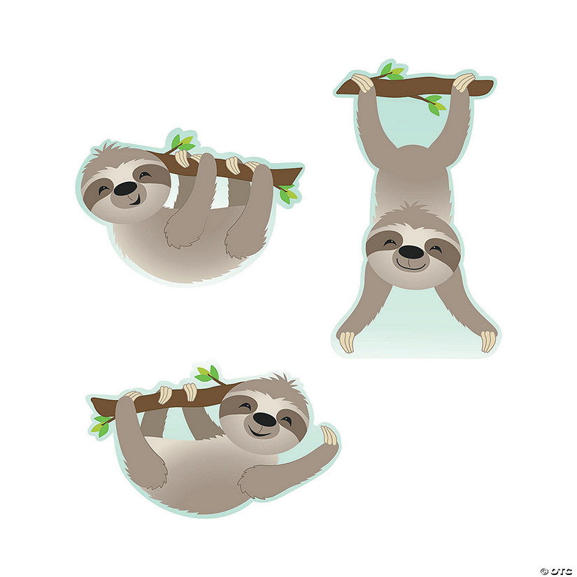 Sloth Bulletin Board Cutouts - 48 Pc. - Discontinued