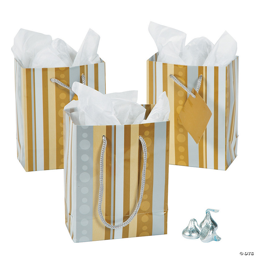 Small Gold & Silver Gift Bags - Discontinued